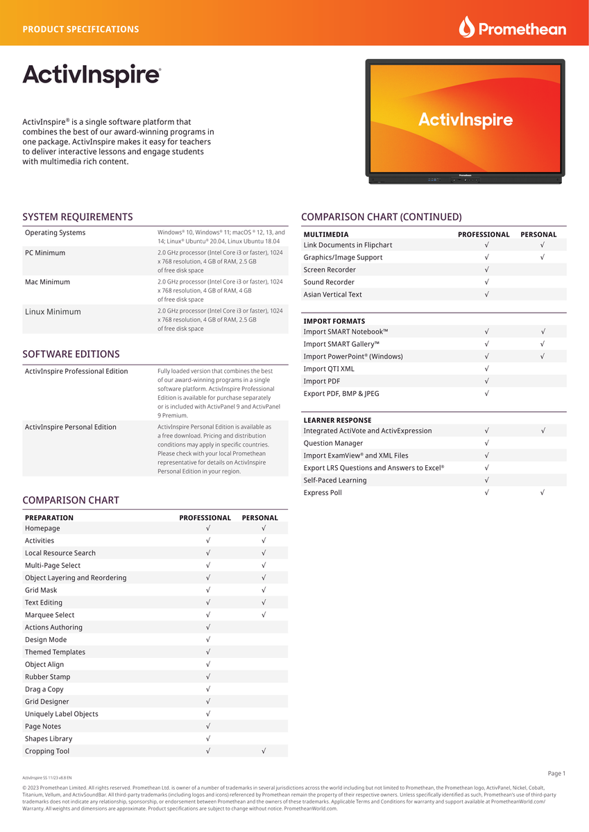 ActivInspire | Software Platform – New York Blackboard