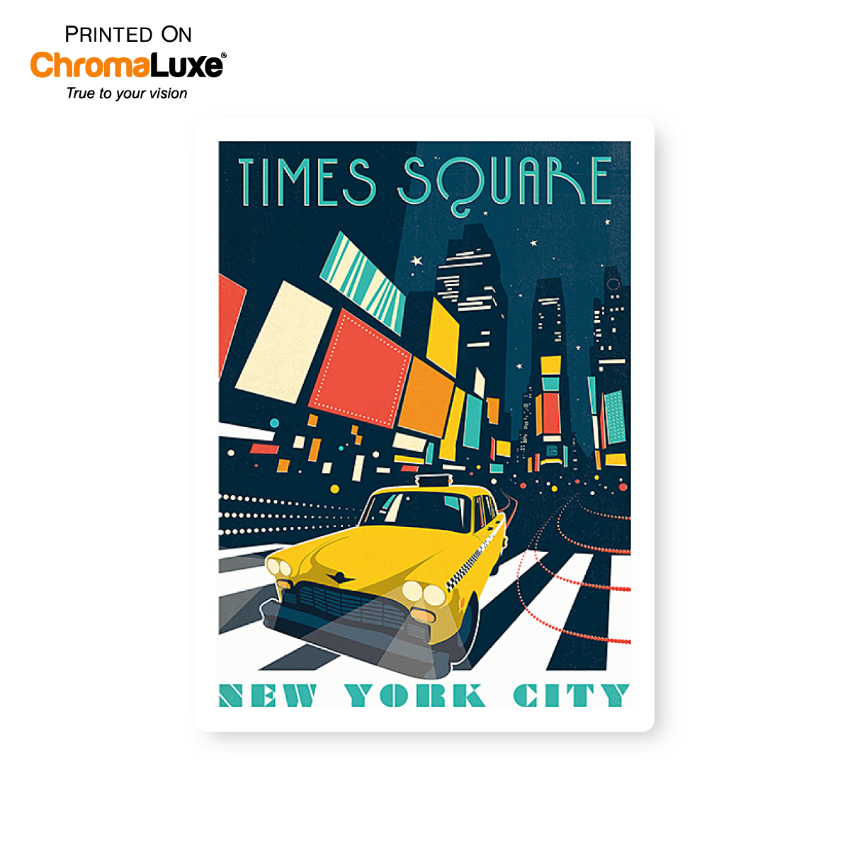Times Square | Graphic Metal Print – New York Blackboard