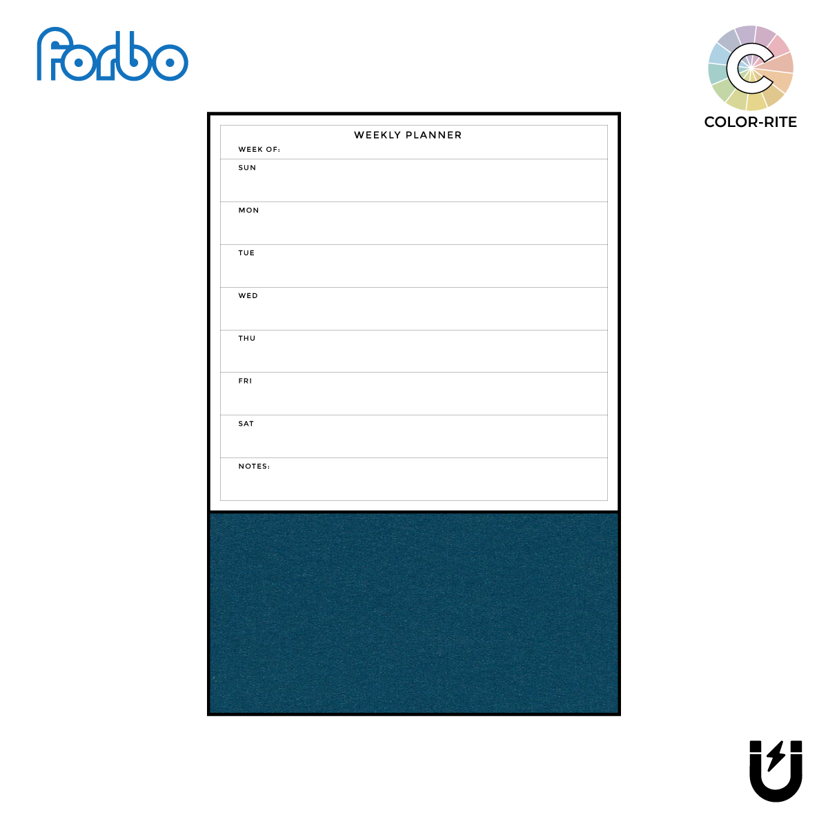 Combination Weekly Planner | Blueberry FORBO | Ebony Aluminum Minimali ...