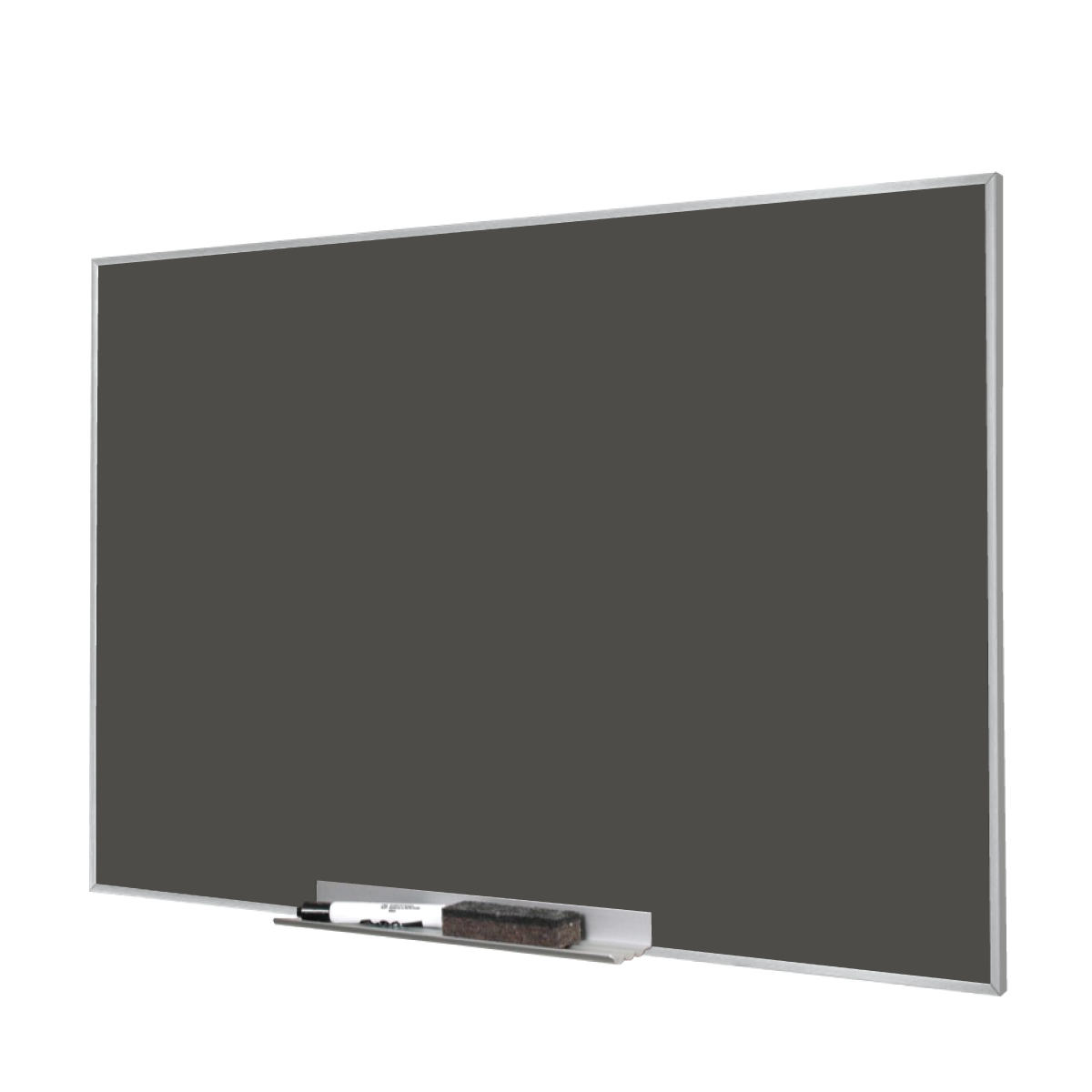 Satin Minimalist Frame | Landscape Slate Gray Ceramic Steel Chalkboard ...