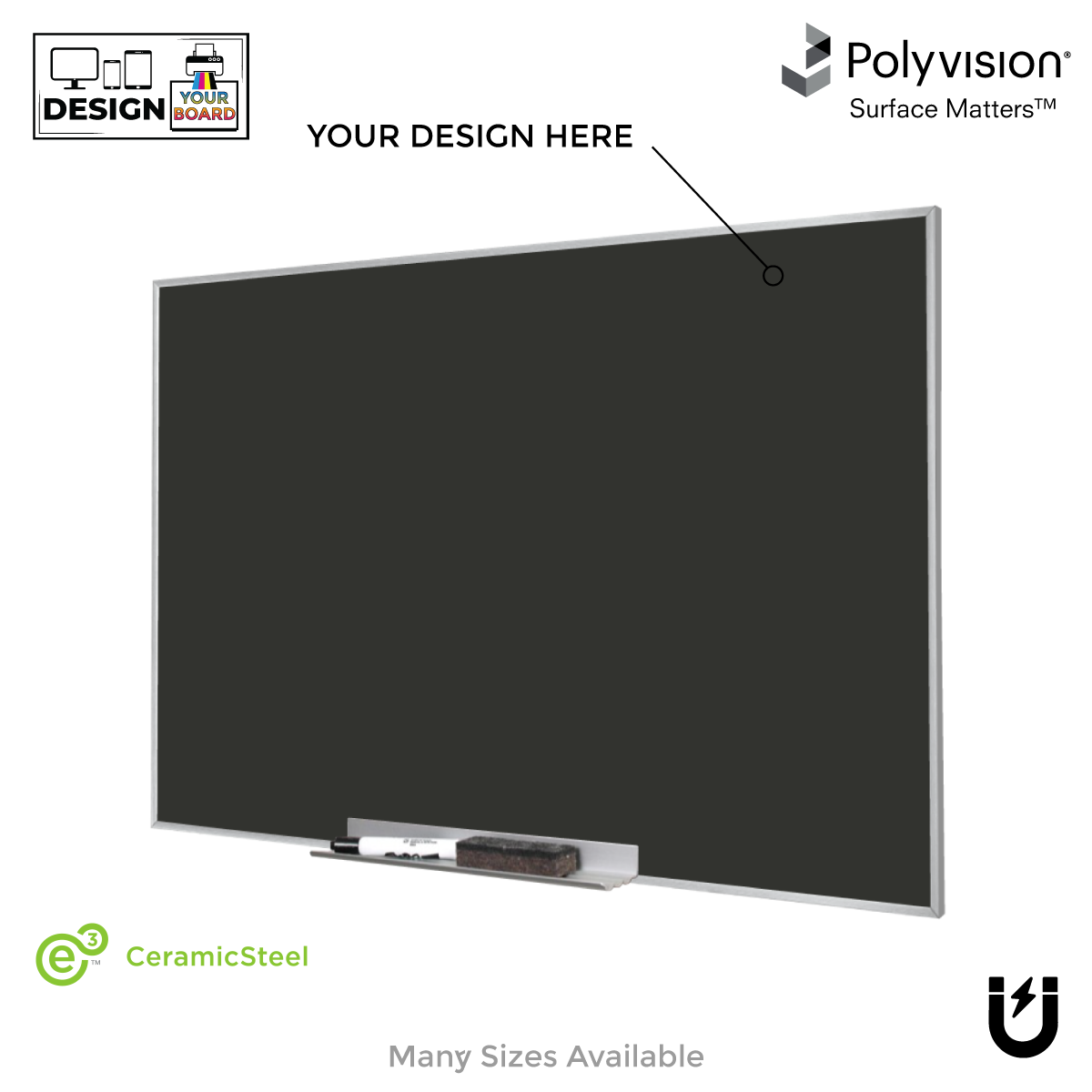 Satin Minimalist Frame | Custom Printed Landscape Chalkboard – New York ...