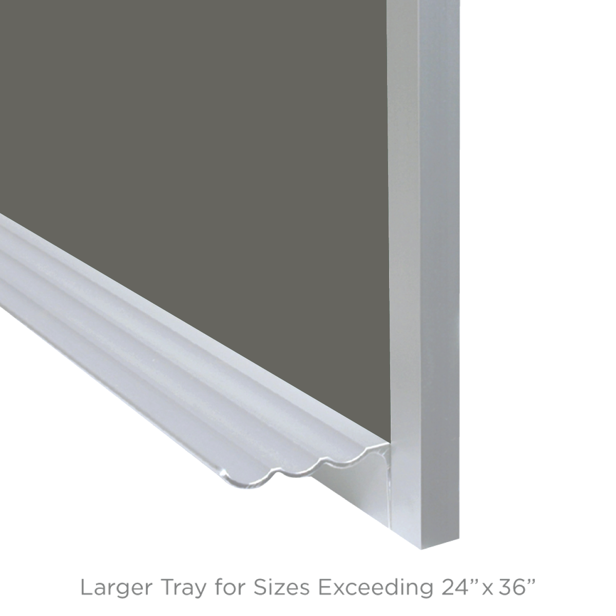 Satin Aluminum Frame | Portrait Slate Gray Ceramic Steel Chalkboard ...