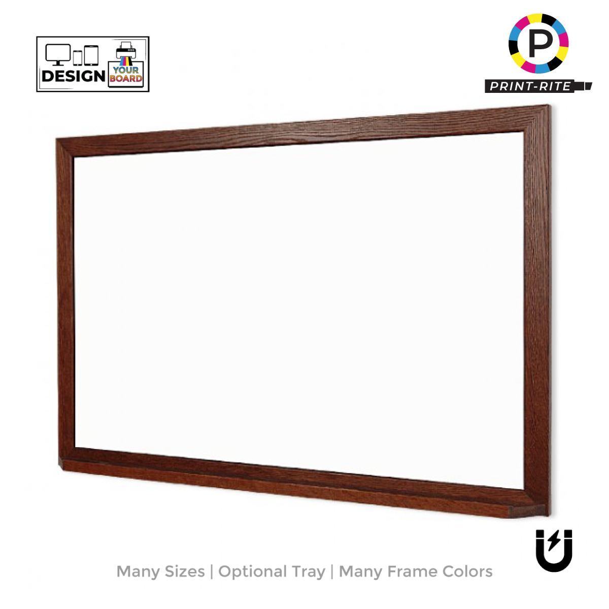 Wood Frame | Custom Printed Landscape Magnetic Steel Whiteboard – New ...