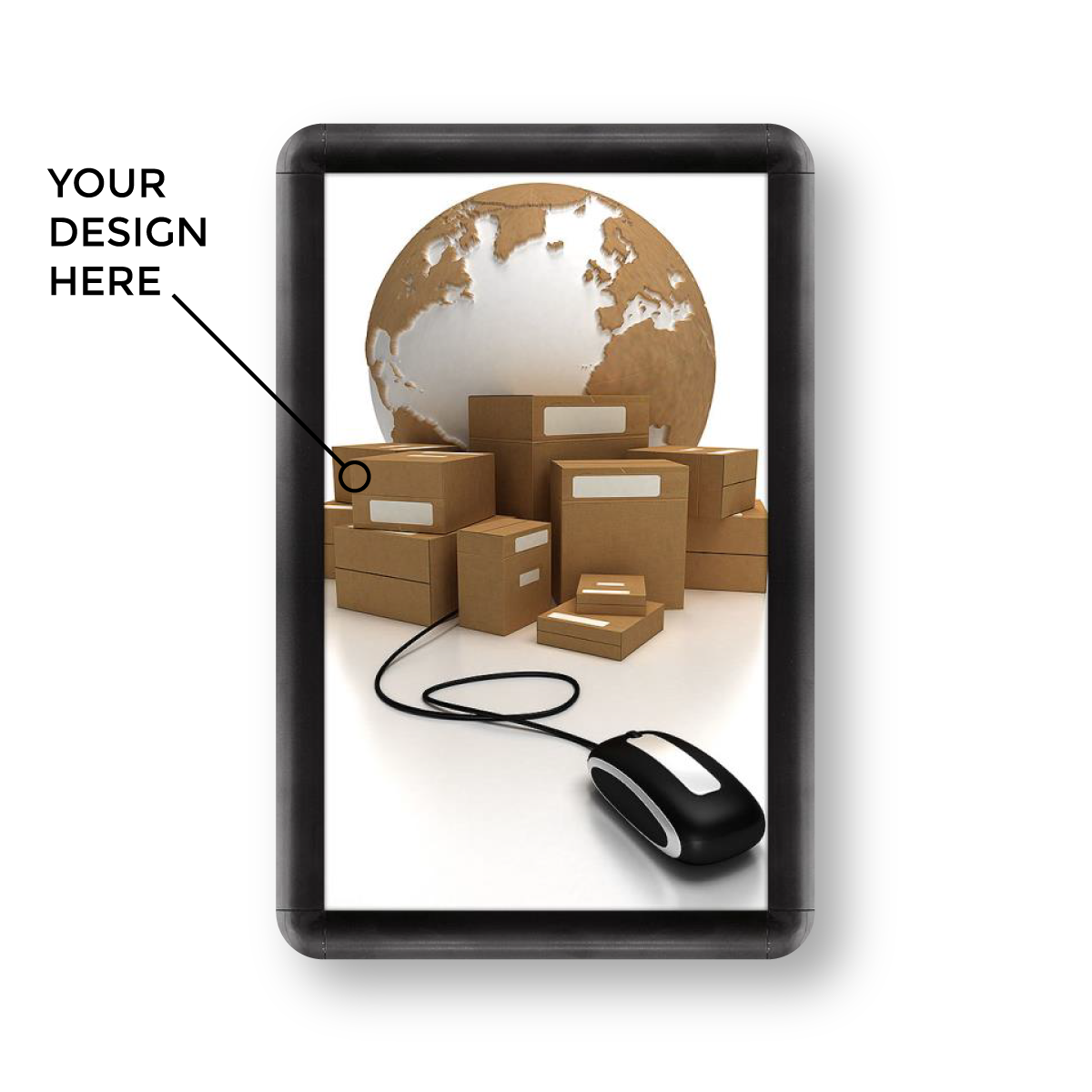 1" Round Corner Snap Frame | Black – New York Blackboard