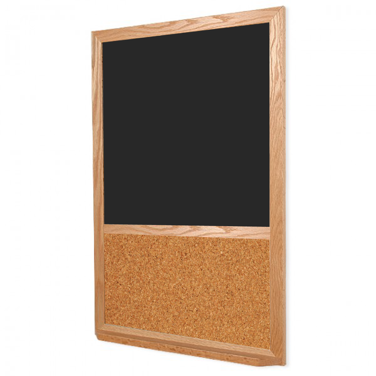 Wood Frame | Black Ceramic Steel Portrait Chalkboard & Natural Cork 2 ...