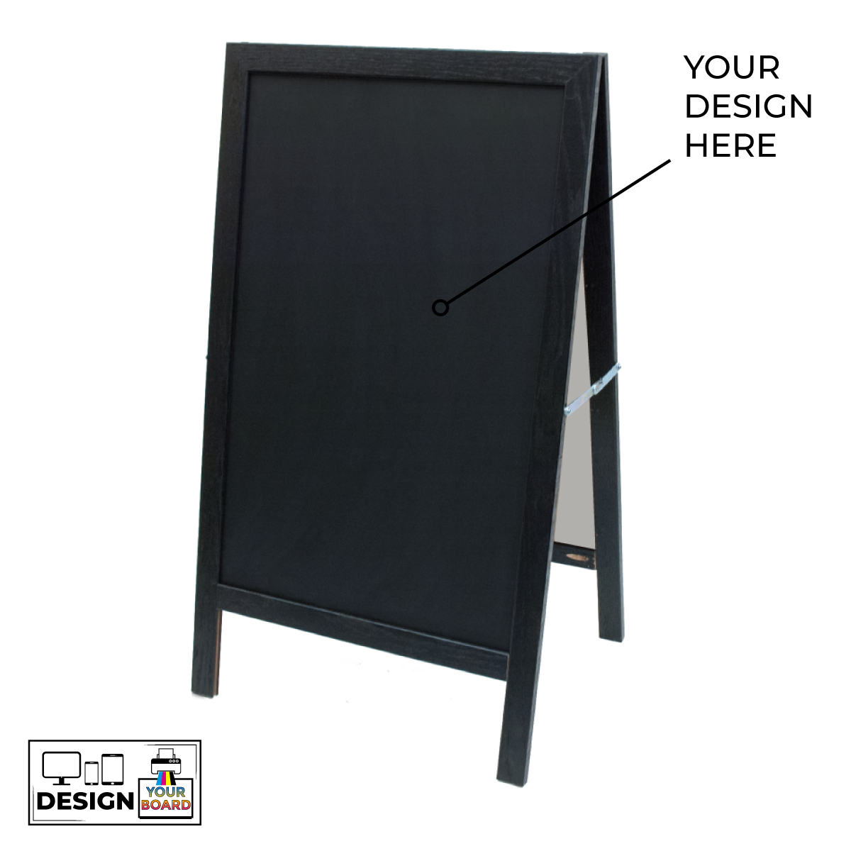Ebony Oak A-Frame | Custom Printed Lam-Rite Chalkboard – New York ...