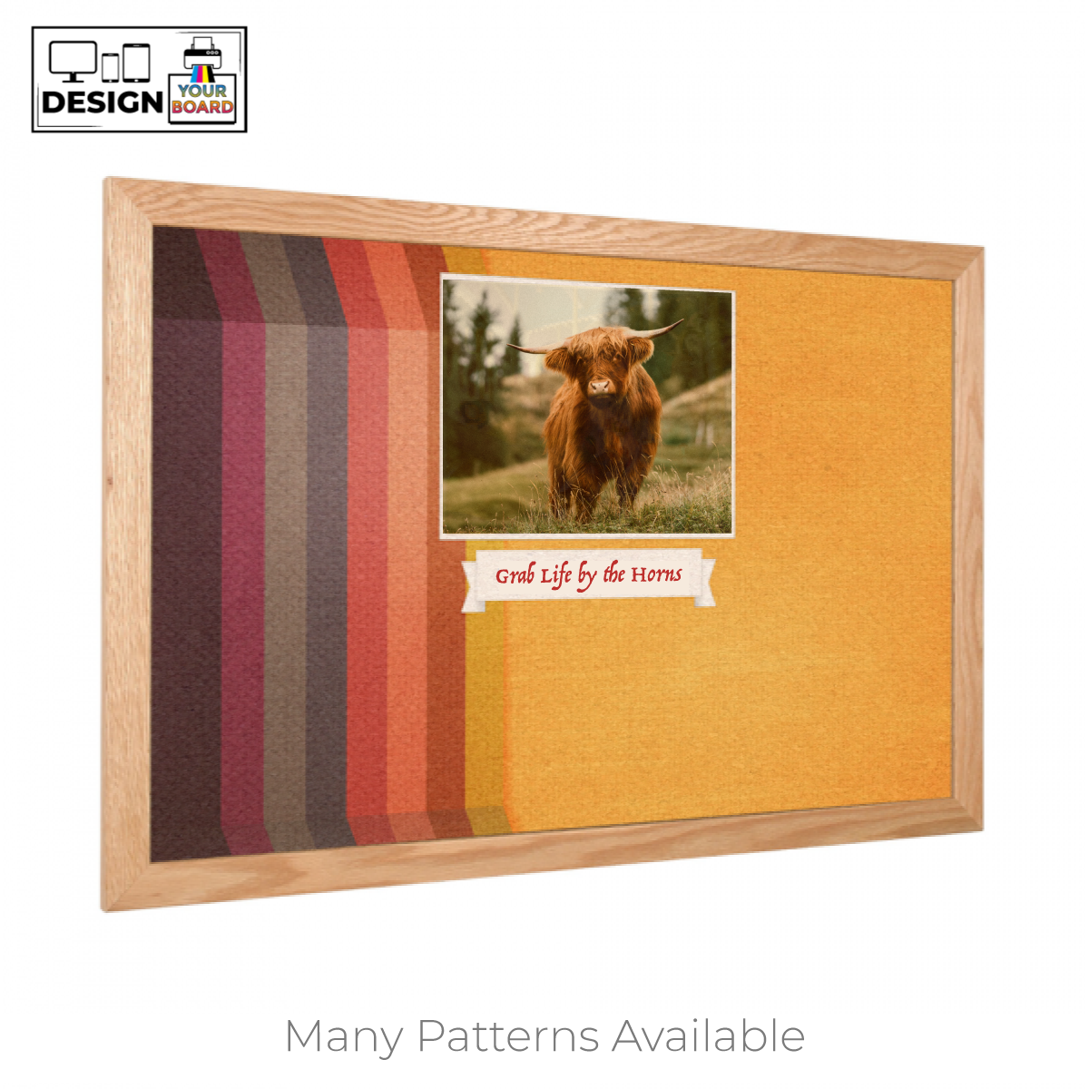 Feature Image Wood Frame | Custom Printed Landscape Natural Cork Board ...