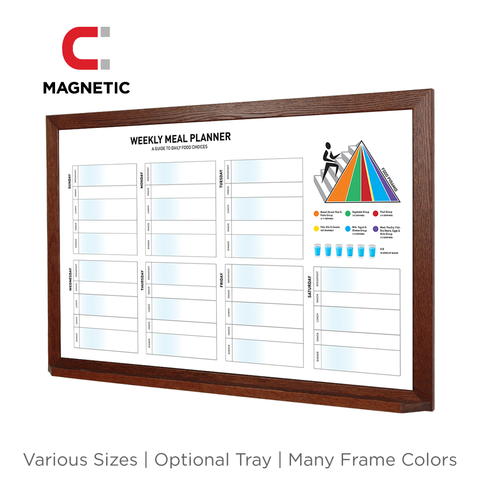 Weekly Meal Planner | Wood Frame Landscape – New York Blackboard