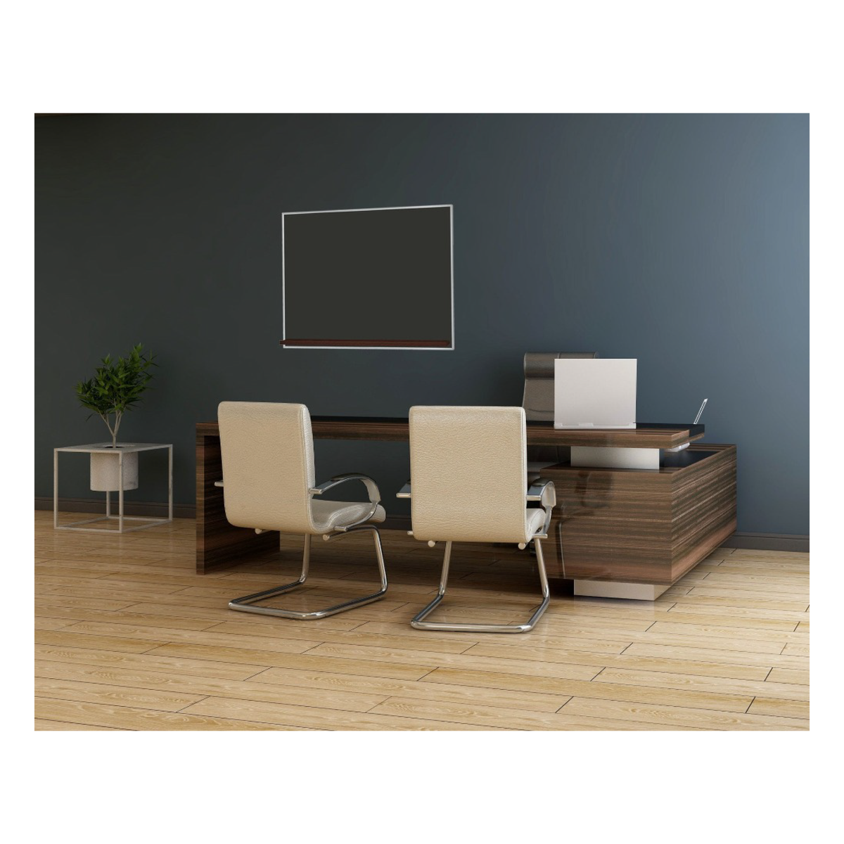 The Satin Minimalist Wood | Landscape Black Ceramic Steel Chalkboard ...