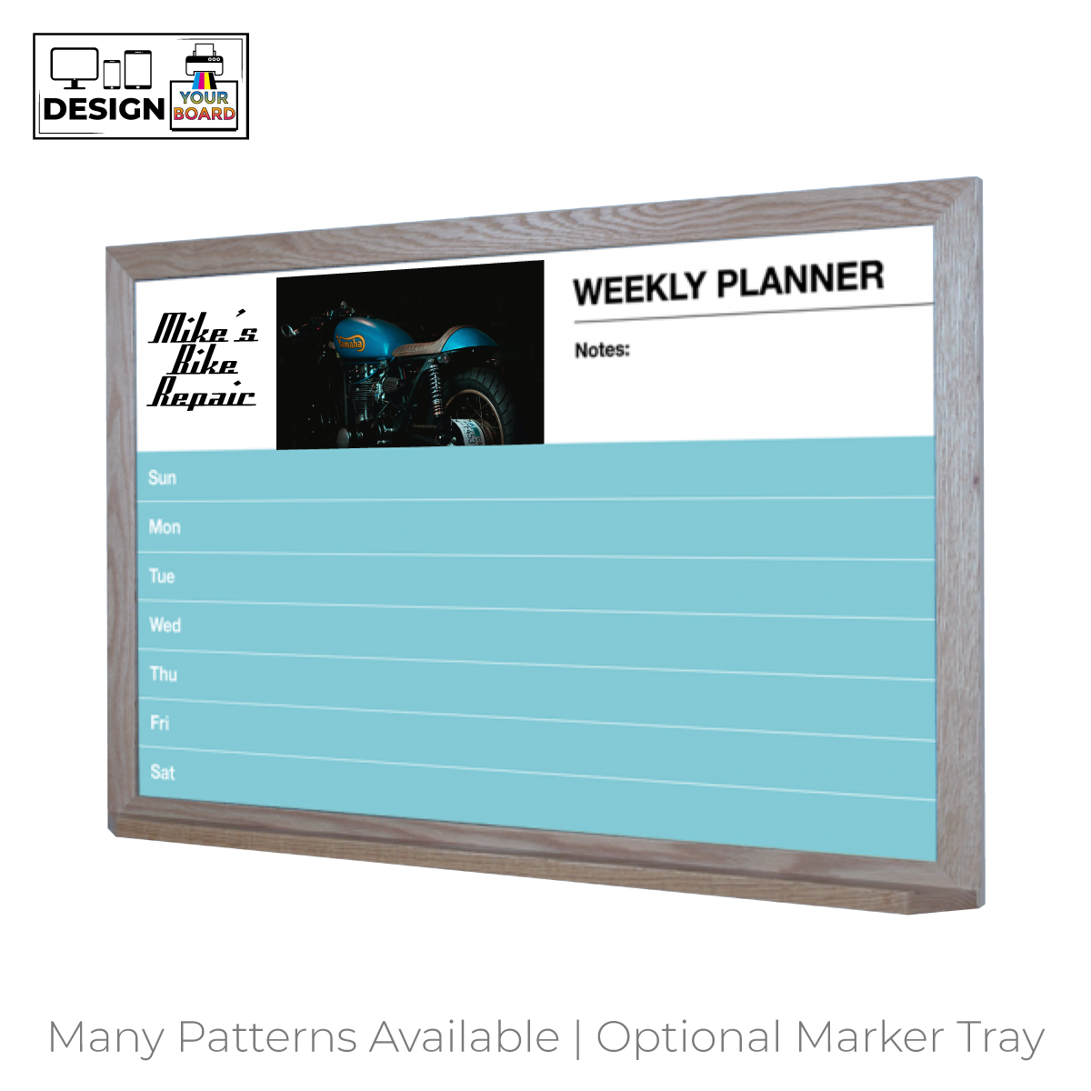 Weekly Planner Barnwood Frame | Custom Printed Landscape Non-Magnetic ...
