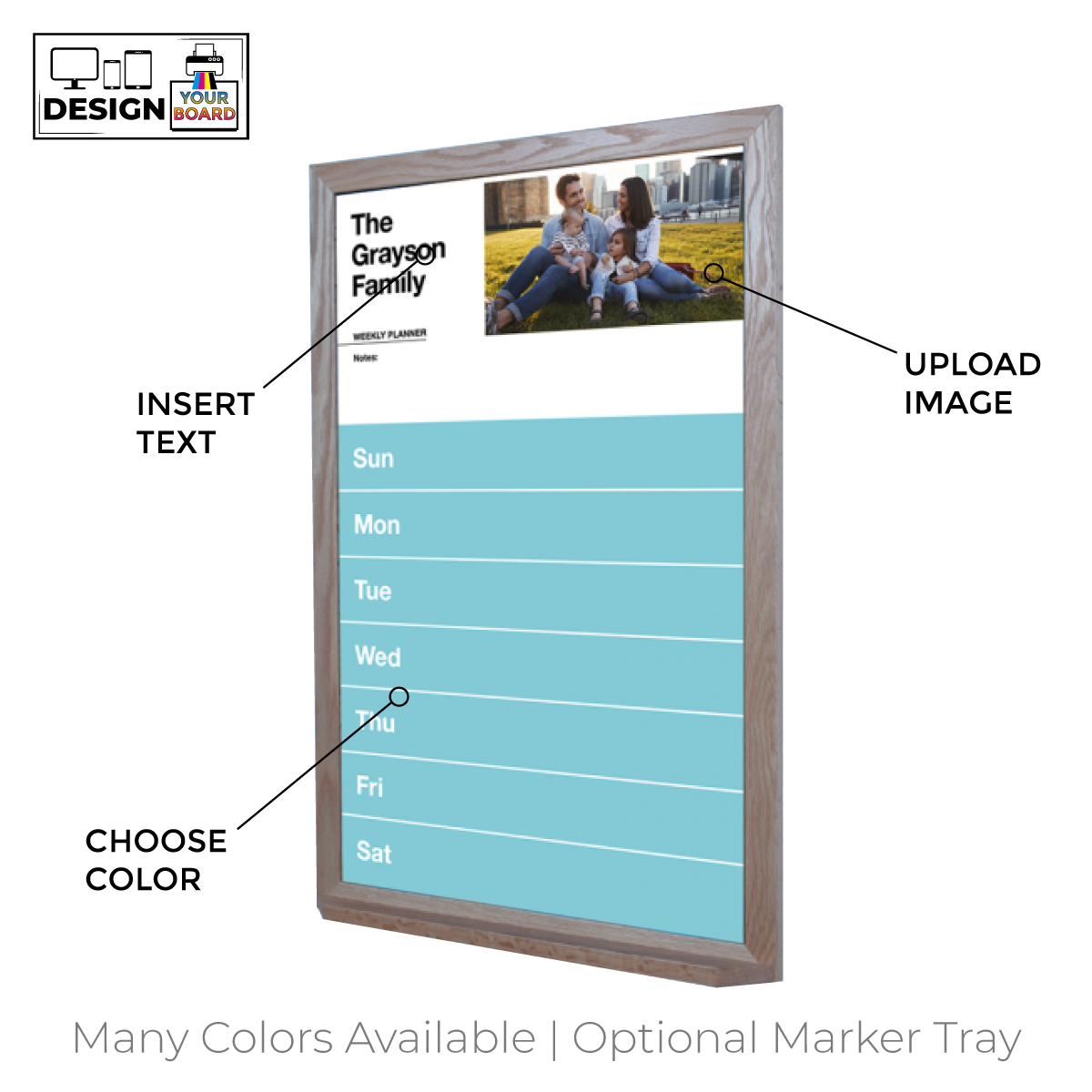 Weekly Planner Barnwood Frame | Custom Printed Portrait Non-Magnetic W ...