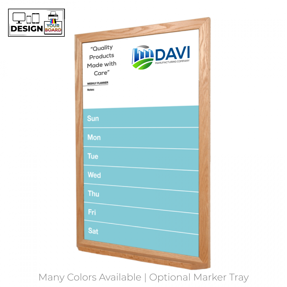 Weekly Planner Wood Framed Whiteboards – NY Blackboard – New York ...