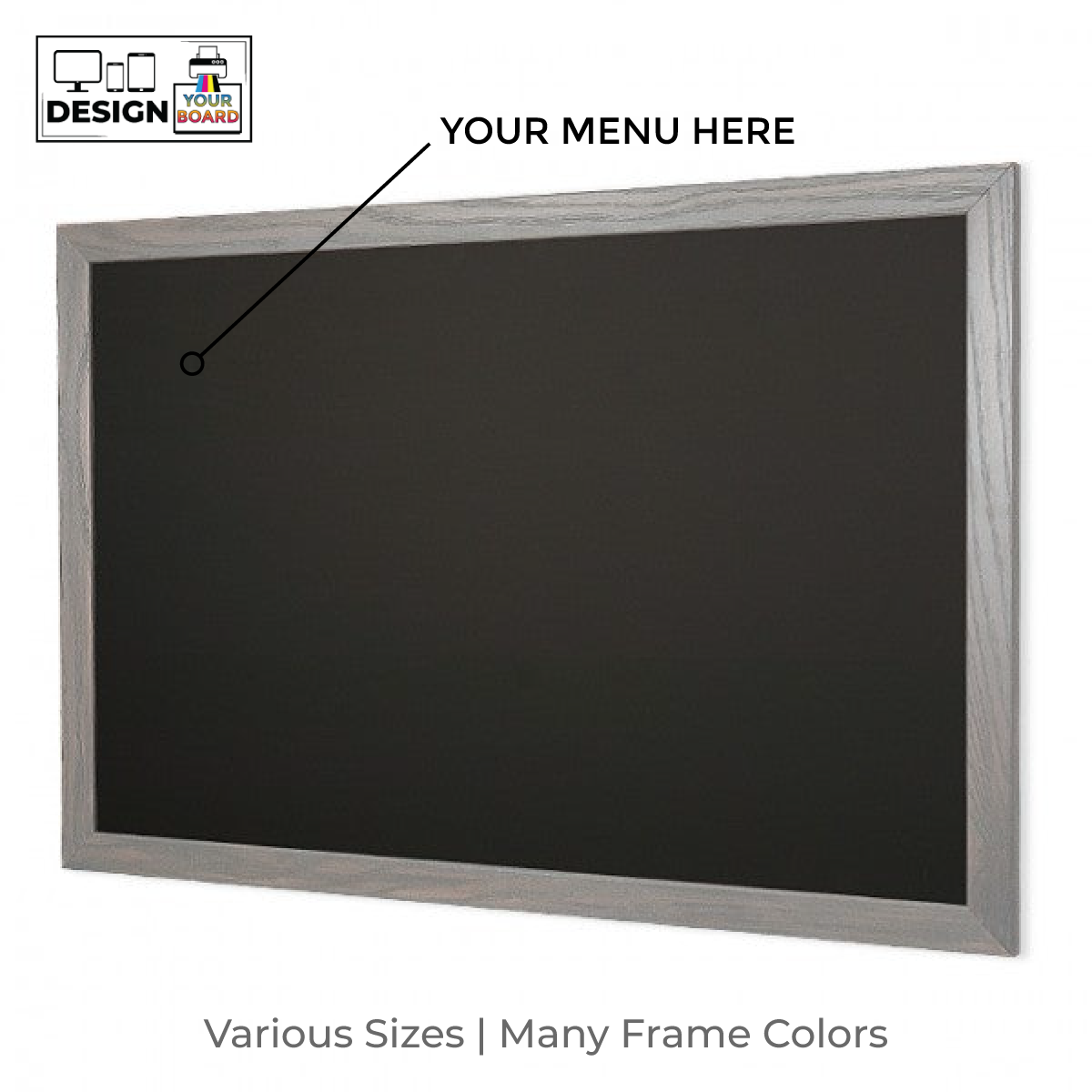 Menu | Wood Frame | Custom Printed Landscape Lam-Rite Chalkboard – New ...