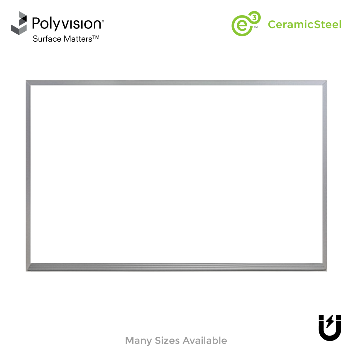 Satin Aluminum Frame | Landscape Ceramic Steel Whiteboard – New York ...