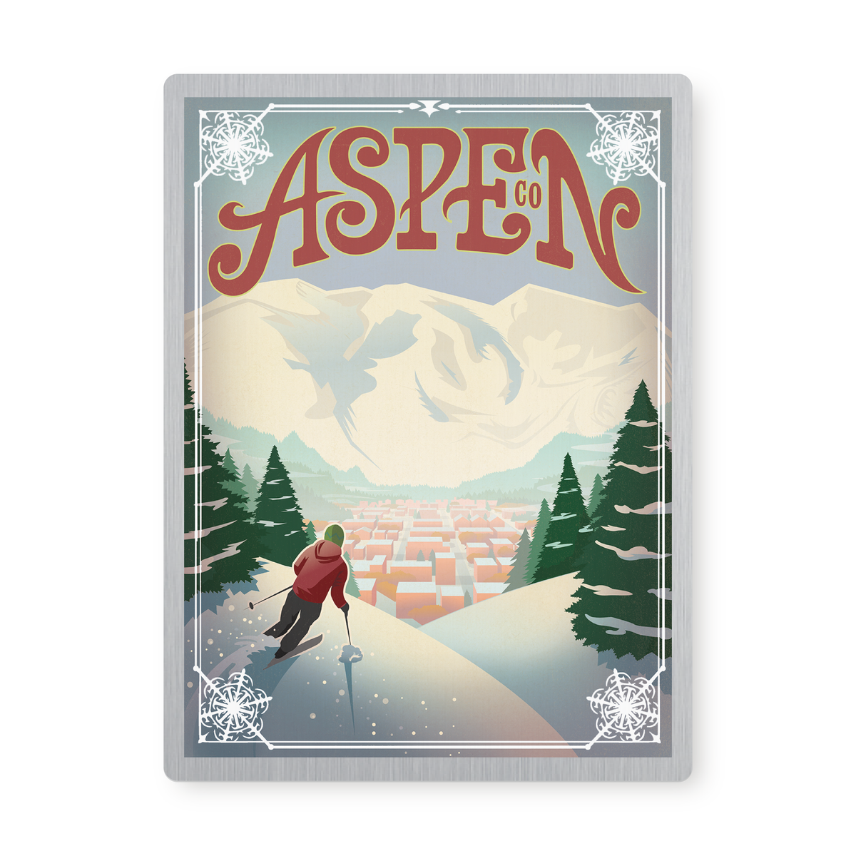 Aspen | Graphic Metal Print – New York Blackboard