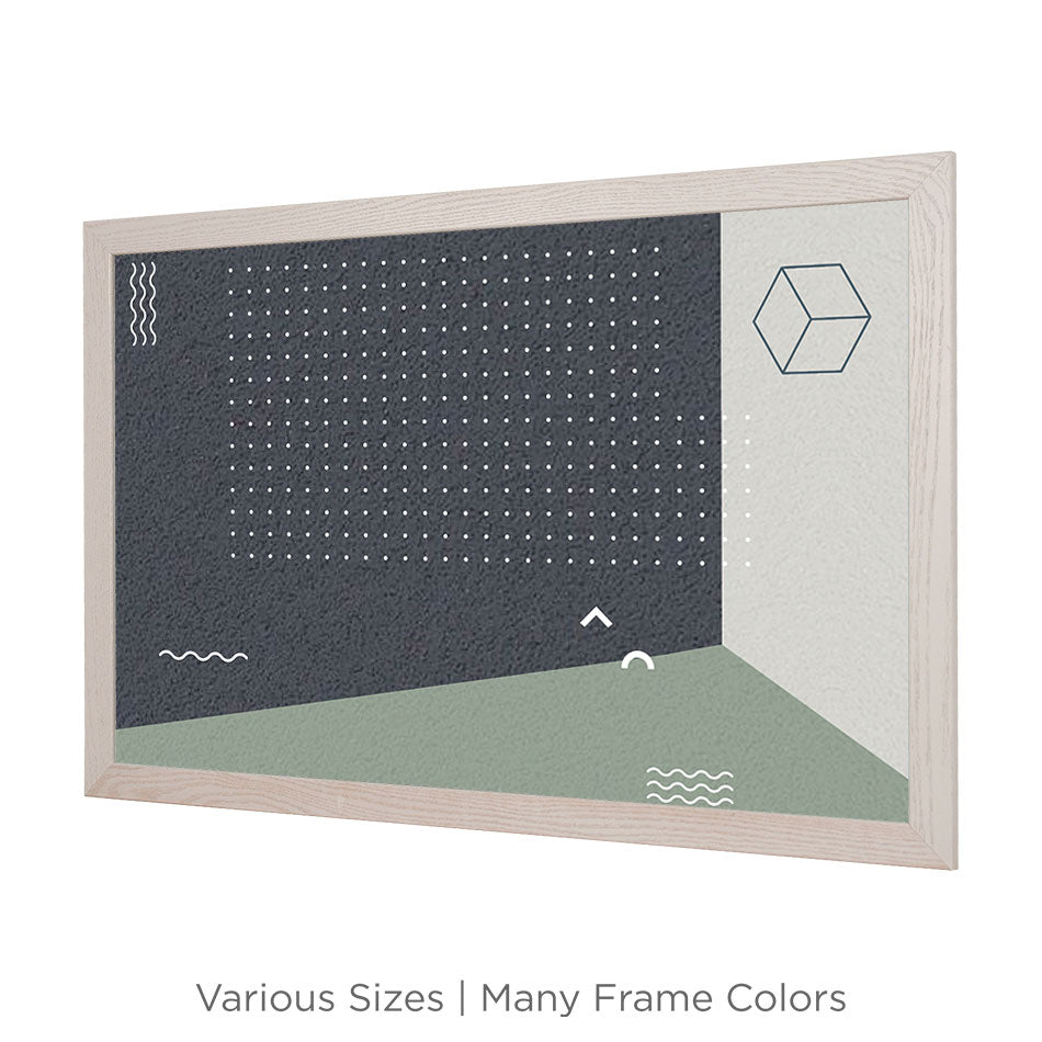 Modern Composition | Wood Frame FORBO Cork – New York Blackboard